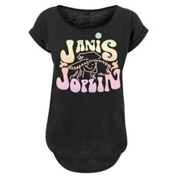 F4NT4STIC Damen T-Shirt "PLUS SIZE Janis Joplin Pastel Logo", schwarz, Gr. XL, Obermaterial: 100% Baumwolle, Shirts, Print