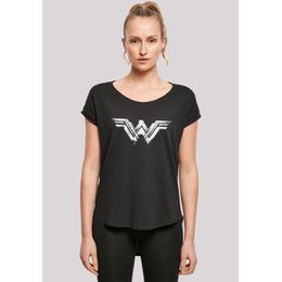 F4NT4STIC Damen T-Shirt "DC Comics Wonder Woman Distressed Logo", schwarz, Gr. L, Obermaterial: 100% Baumwolle, Shirts, Print
