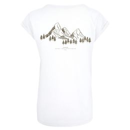 F4NT4STIC Damen T-Shirt "PLUS SIZE Mountain Berge", wei&szlig;, Gr. 4XL, Obermaterial: 100% Baumwolle, Shirts, Print