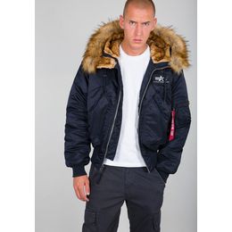 Herren Bomberjacke "45P Hooded Custom", blau, Gr. XL, Alpha Industries, unifarben, Web, Obermaterial: 100% Nylon. Futter: 100% Polyester. Füllung: