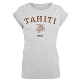 F4NT4STIC Damen T-Shirt "PLUS SIZE Tahiti", grau, Gr. XL, Obermaterial: 100% Baumwolle, Shirts, Print
