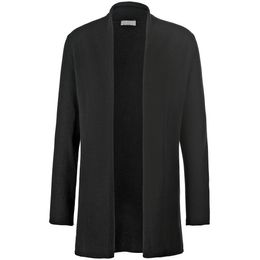 Peter Hahn - Strickjacke aus Schurwolle und Kaschmir, schwarz, Gr. 40 / M - Schurwolle