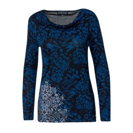 Koroshi T-Shirt Damen Gr&ouml;&szlig;e M blau / schwarz / wei&szlig;