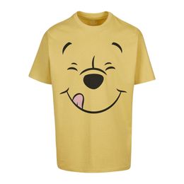 MT Upscale T-Shirt 'Disney 100 Winnie Pooh Face' Herren Gr&ouml;&szlig;e XXL zitrone / hellpink / schwarz