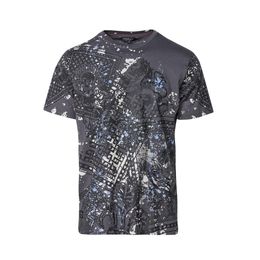 Koroshi Shirt Herren Gr&ouml;&szlig;e S grau / wei&szlig;