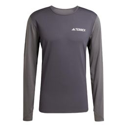 adidas terrex Base Layer 'Multi Synthetic Base Layer Long' Herren Größe XL grau / dunkelgrau / weiß