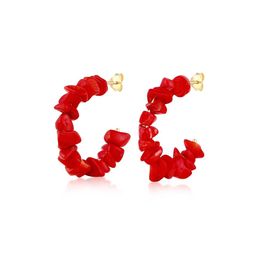 Elli Ohrringe 925 Sterling Silber in Rot | Gr.: onesize
