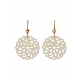 Gemshine Ohrringe Perlmutt Mandala in gold coloured | Gr.: onesize