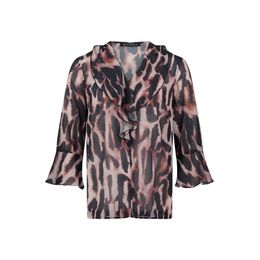 Betty Barclay Chiffonbluse mit Print in Dark Blue/Rosé | Gr.: 36
