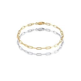 Elli Schmuckset 925 Sterling Silber in Zweifarbig | Gr.: 18 cm