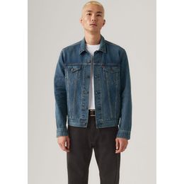 Levi's Jeansjacke LEVI'S "VINTAGE FIT TRUCKER JKT", Herren, Gr. M, on the ropes, Denim/Jeans, Obermaterial: 100% Baumwolle, unifarben, hüftlang, Rundhals, 1-Knopf-Manschette, Jacken, mit Knopfleiste