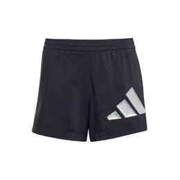 adidas Sportswear Sportshorts Jungen Größe 164 hellgrau / schwarz / silber