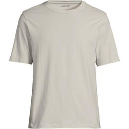LANDS' END Super-T Kurzarm-Shirt, Classic Fit, Herren,  Beige, Baumwolle, by Lands' End
