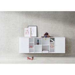 HAMMEL FURNITURE Sideboard »Mistral Kubus« Kombination aus 3 Modulen, 2 Türen, Wandmontage/stehend, Breite: 207cm Weiß