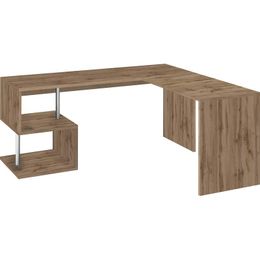 Inosign Eckschreibtisch »Esse, Schreibtisch im modernen Design« mit oder ohne Monitoraufsatz Breite 180/160 cm, "Made in Italy" wotan eichefarben