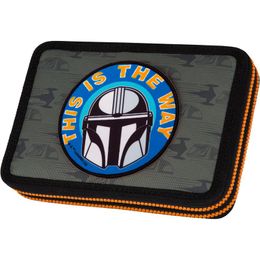 COOLPACK Federmäppchen »Etui XL, Star Wars, Mandalorian, mit 2 Reißverschlüssen« befüllt Mandalorian