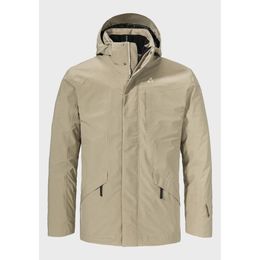 Schöffel SCHÖFFEL Doppeljacke »Urban 3in1 Parka Style Borkol MNS« mit Kapuze 4725 - braun 50 50 Wasserdicht & sehr atmungsaktiv dank 2-Lagen VENTURI Membrane