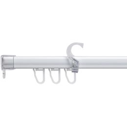 Liedeco U-Schiene &raquo;U-STORELAU01GS&laquo; 1 l&auml;ufig-l&auml;ufig Fixma&szlig; wei&szlig; Metall