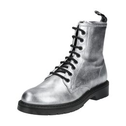 Nero Giardini Damen Schn&uuml;rstiefelette &raquo; Stiefelette Leder&laquo; silber 38