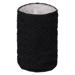 Black Forest Neckwarmer mit Zopfmuster schwarz Einheitsgr&ouml;&szlig;e