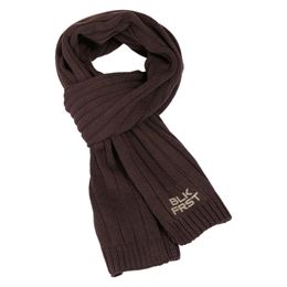 Black Forest Strickschal mit Logopatch braun Einheitsgr&ouml;&szlig;e