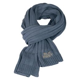 Black Forest Strickschal mit Logopatch blau Einheitsgr&ouml;&szlig;e