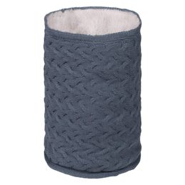 Black Forest Neckwarmer mit Zopfmuster blau Einheitsgr&ouml;&szlig;e