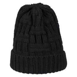 Black Forest Strickm&uuml;tze f&uuml;r Haarzopf schwarz Damen Einheitsgr&ouml;&szlig;e