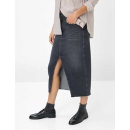 Brax Damen Rock Style KACIE USED BLACK BLACK, denim dunkelgrau, Gr. 32