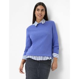 Brax Damen Strickpullover Style LESLEY violet storm, lila, Gr. 38