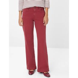 Brax Damen Five-Pocket-Hose Style MAINE MULBERRY, denim dunkelrot, Gr. 34