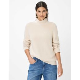 Brax Damen Strickpullover Style LESLEY canvas, hellbeige, Gr. 36