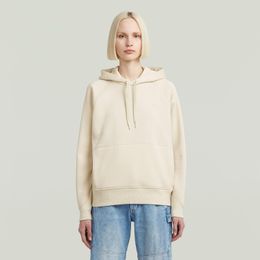 G-Star Raw Hoodie G-STAR "Premium Core 2.0", Damen, Gr. L (40), weiß (weißbait), Sweatware, Obermaterial: 55% Baumwolle, 45% Polyester, unifarben, regular fit, Raglanärmel angesetztes Bündchen, Sweatshirts, mit Seiteneinsätzen