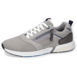Sneaker Dockers by Gerli, Herren, Gr. 42, grau, Synthetik, Textil, Sportlich, Schuhe, Freizeitschuh, Schnürschuh, komfortabler Schuhweite G (=weit)