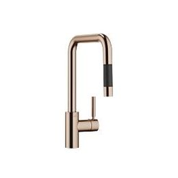 Dornbracht META Square Pull-down Küchenarmatur 33870861-42 herausziehbar, mit Brausefunktion, Ausladung 240mm, Bronze gebürstet