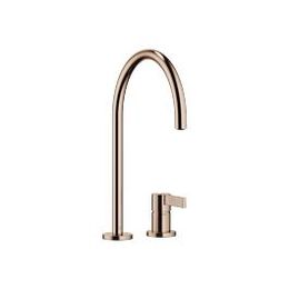 Dornbracht Tara Ultra Zweigriff-Küchenarmatur 32815875-42 für Spültisch, mit Einzelrosetten, Ausladung 241mm, Bronze gebürstet