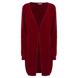 Influencer Strickjacke Damen Gr&ouml;&szlig;e M bordeaux