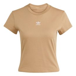 adidas originals T-Shirt 'Essentials' Damen Gr&ouml;&szlig;e XS/S cappuccino / wei&szlig;