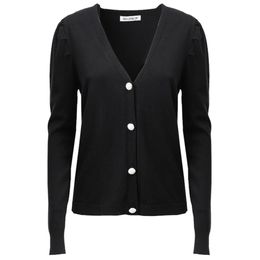 Influencer Strickjacke Damen Gr&ouml;&szlig;e M schwarz