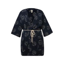 Ulla Popken Kimono Damen Gr&ouml;&szlig;e M/L marine / wei&szlig;