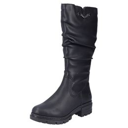 Rieker Stiefel Damen Gr&ouml;&szlig;e 39 silbergrau / schwarz Winterschuhe