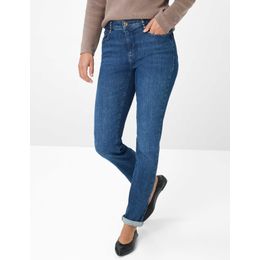 Brax Damen Five-Pocket-Hose Style CAROLA USED REGULAR BLUE, denim blau, Gr. 36