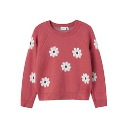 name it Pullover 'NMFLEIA' Mädchen Größe 110 rot / weiß