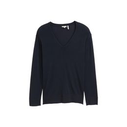 Tom Tailor Damen Plus Size - Loose Fit Strickpullover, blau, Uni, Gr. 46