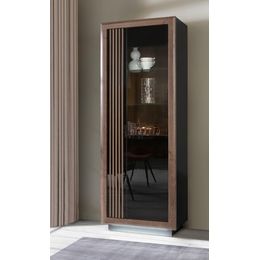 Vitrine FORTE, B:73,3cm H:197cm T:42,3cm, braun, FSC-zertifizierter Holzwerkstoff, Wohnzimmer, Schr&auml;nke, "Savona", H&ouml;he 197 cm, inkl.