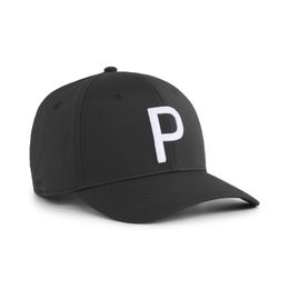 Puma Herren Flex Cap "Heritage P Tech Golf Cap Herren", schwarz-wei&szlig;, unifarben, Obermaterial: 2% Elasthan, 98% Polyester; Futter Vorderteil: 100%