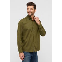 Eterna Herren Langarmhemd "COMFORT FIT", gr&uuml;n, Gr. XL, Flanell, 52% Baumwolle, 10% Schurwolle, 38% Lyocell, Hemden, EASY IRON (b&uuml;gelleicht)