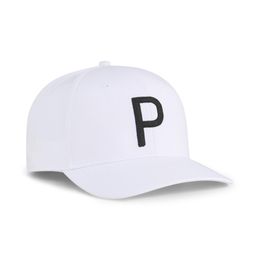 Puma Herren Flex Cap "Heritage P Tech Golf Cap Herren", schwarz-wei&szlig;, unifarben, Obermaterial: 2% Elasthan, 98% Polyester; Futter Vorderteil: 100%