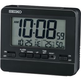 Seiko Quarzwecker "QHL086K", schwarz, Wecker, Digitalwecker, Wecker,Schlafzimmer,Piepalarm,Tag,Wochentag,Beleuchtung