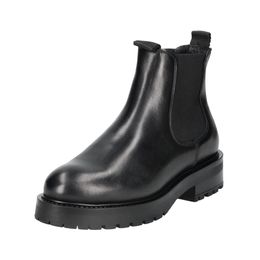Pavement Damen Stiefelette "Pavement Stiefelette Leder/Textil", Gr. 40, schwarz, Leder, Textil, Schuhe